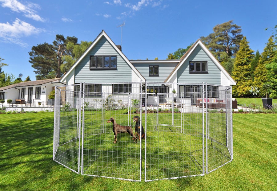 Hundgård Flexy 19 kvm – rund och flexibel rastgård | Demex Home